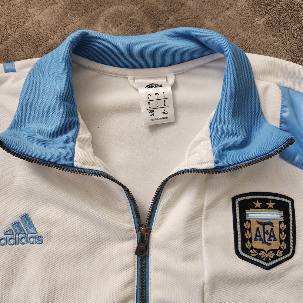 Argentina National Team (Afa) Mens Adidas Jacket, Lar… - Gem